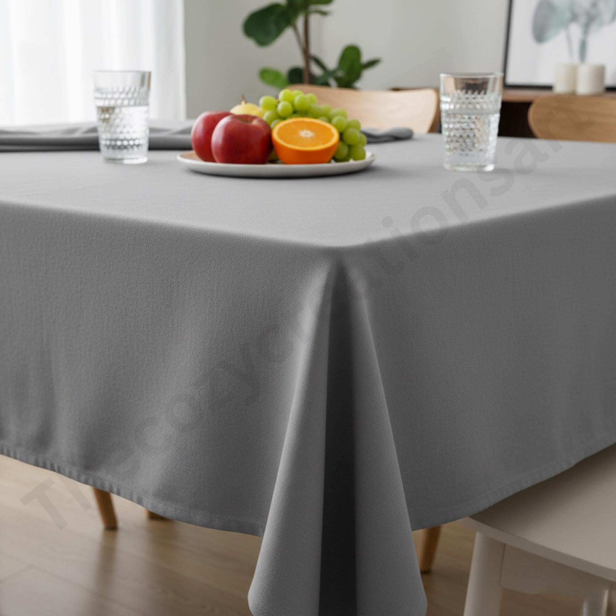 Boho Solid Cotton Tablecloth, Farmhouse Dining Table Cover, Washable ...