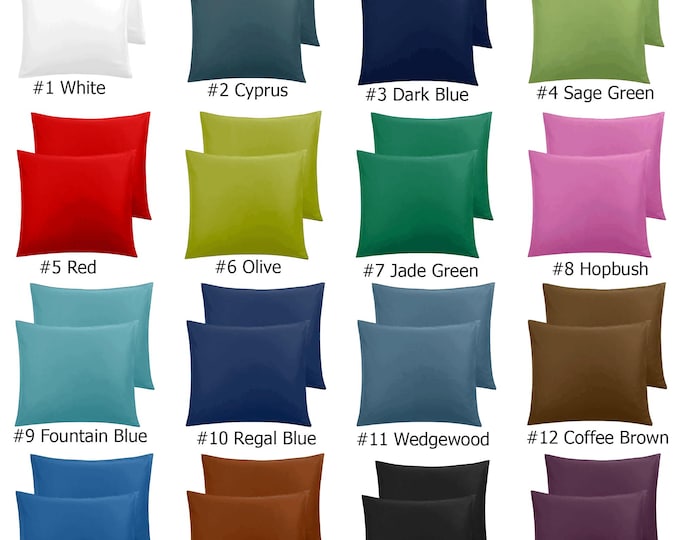Solid Color Sofa Pillow Sham, Stylish Decorative Cushion Cover, Soft ...