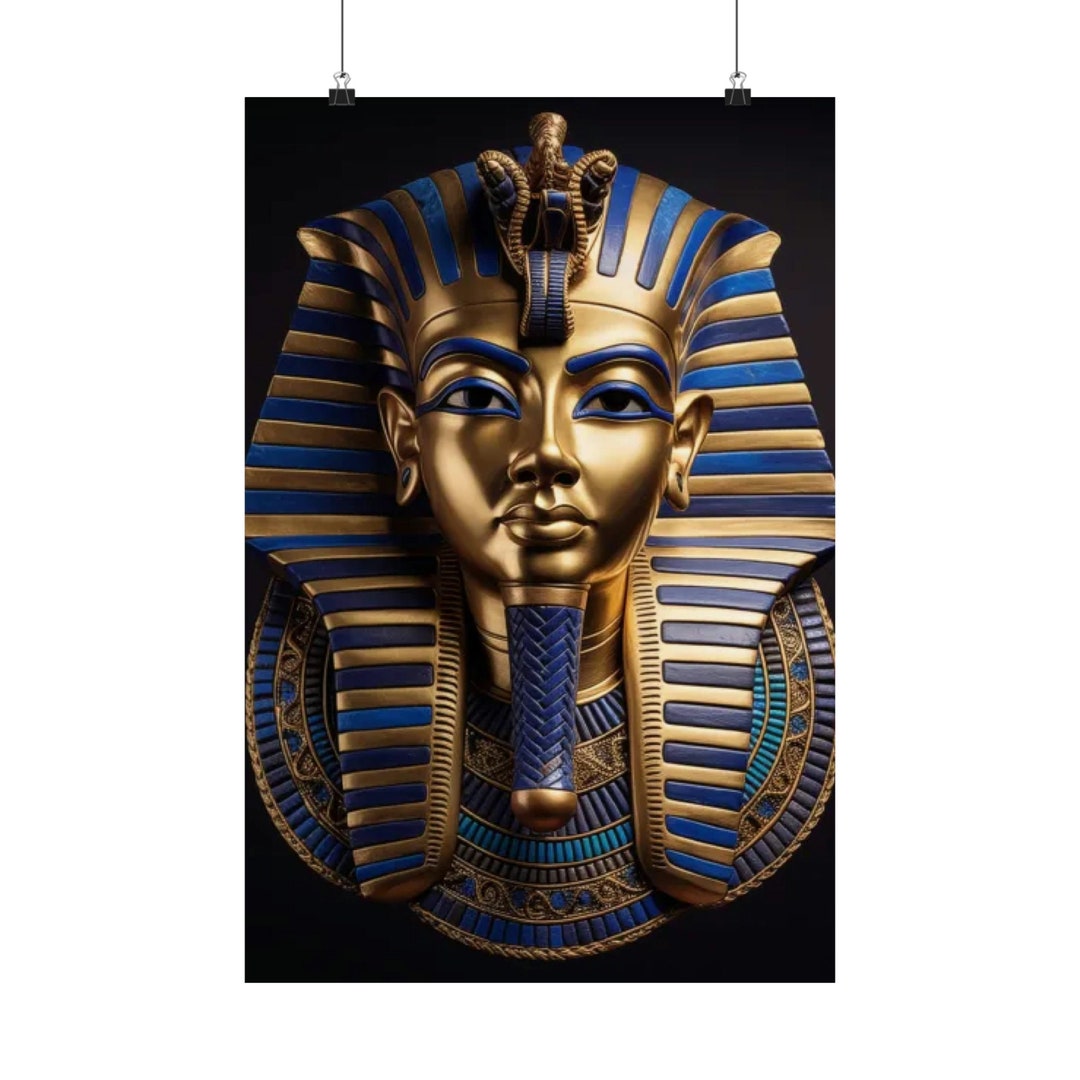 Pharaoh Mask Indoor Wall Art Poster - Etsy