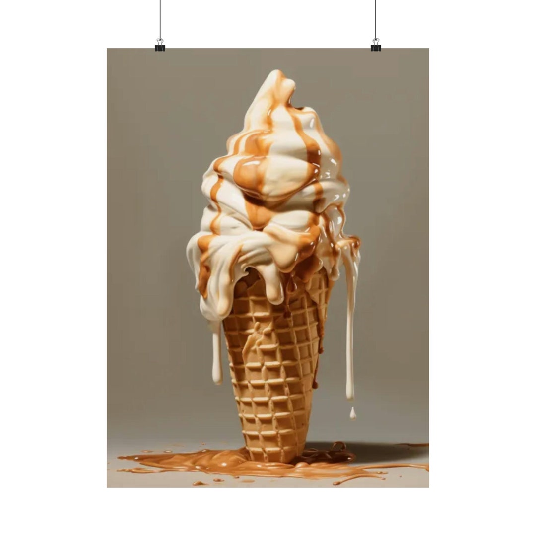 Delicious Ice Cream Cone Dripping - Etsy