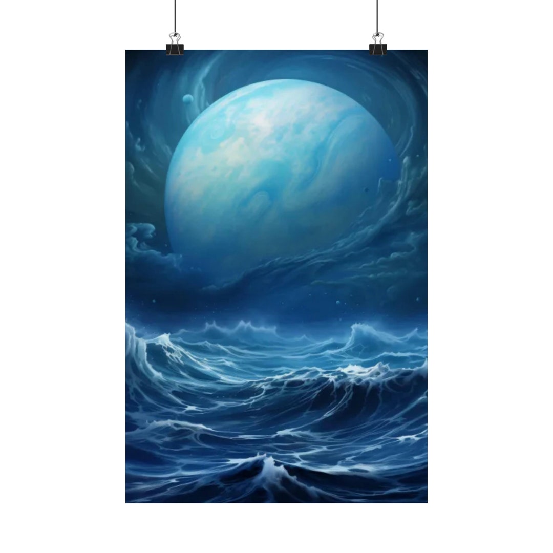 Neptune Reimagined: an Ai-generated Fantasy Seascape - Etsy