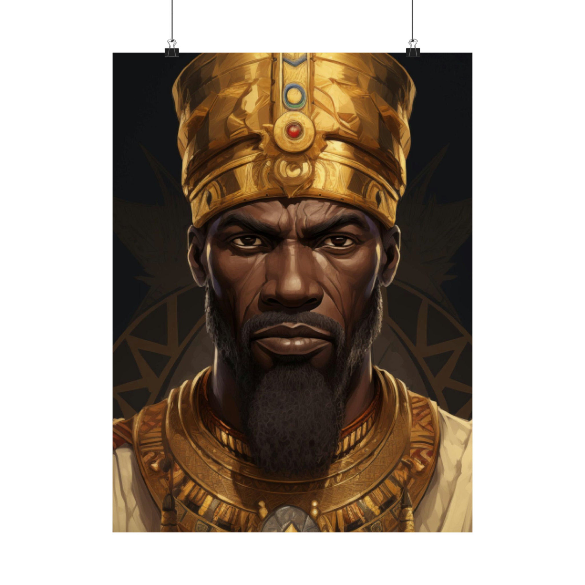 Golden Gaze: Mansa Musa Portrait AI Creation - Etsy