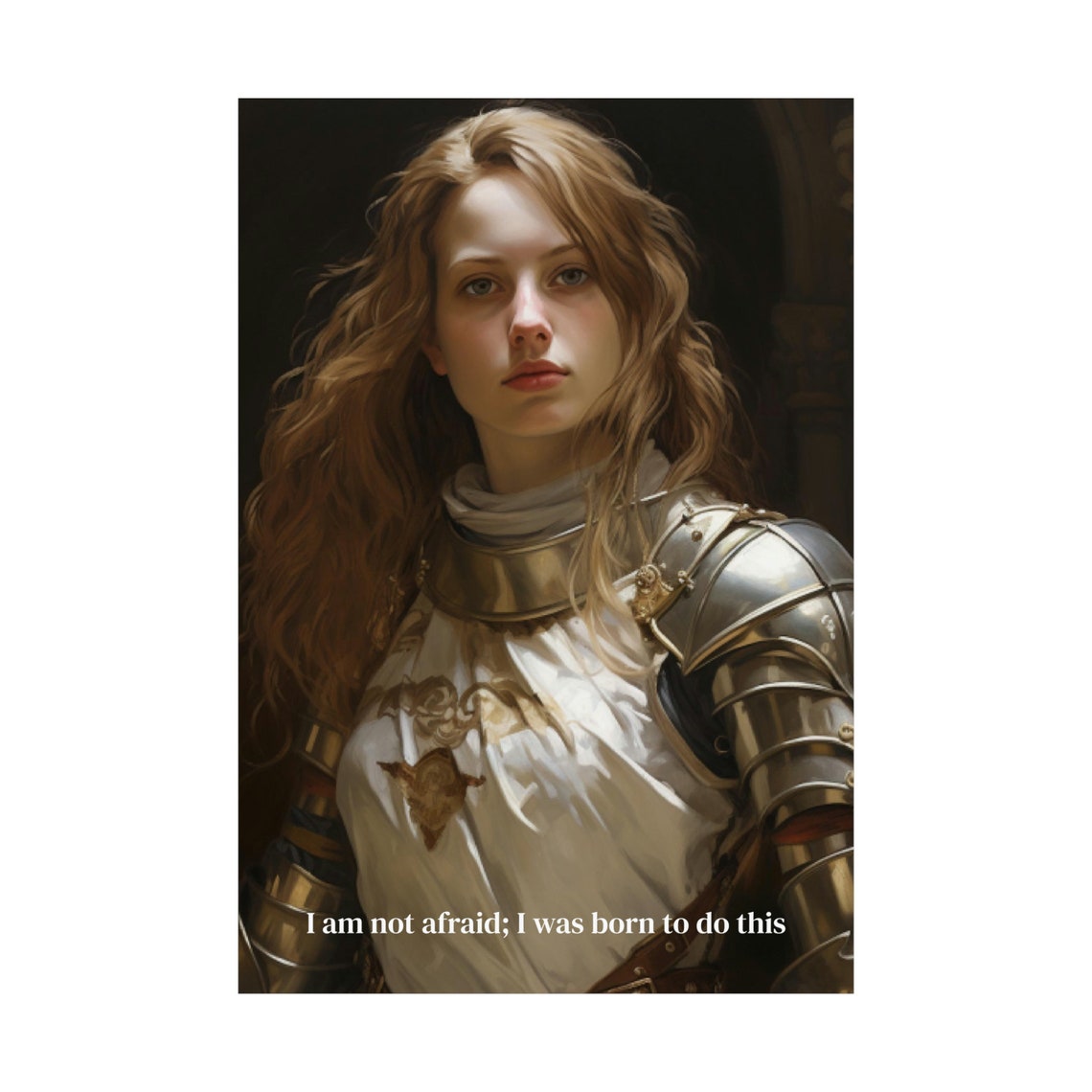 Joan of Arc Poster: 'I Am Not Afraid' Quote - Etsy