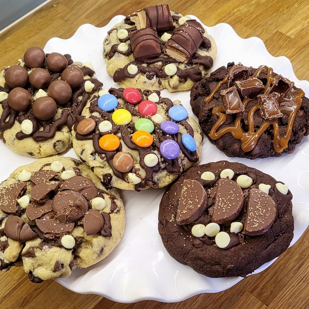 Six Loaded Chunky Mixed Cookies - Baked Goods Gift Box - Freshly Baked ...