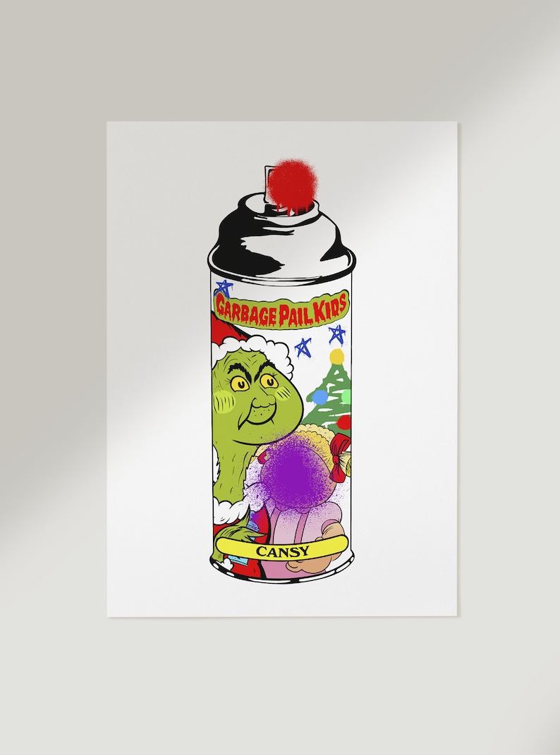 CANSY X Garbage Pail Kids GRINCH Who Sprayed Christmas Street Art ...