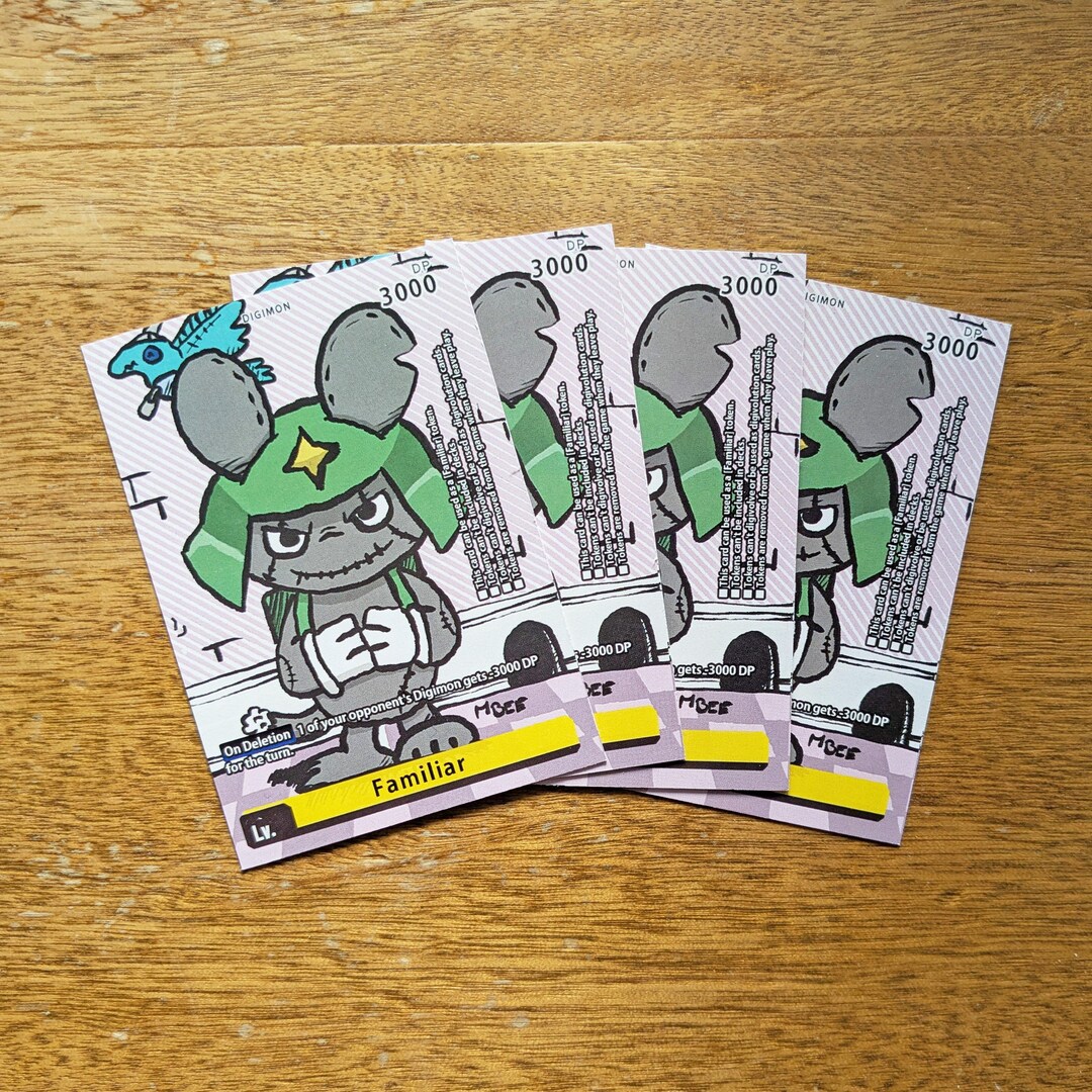 Digimon TCG 4x Familiar Tokens 4 Cards Bundle - Etsy