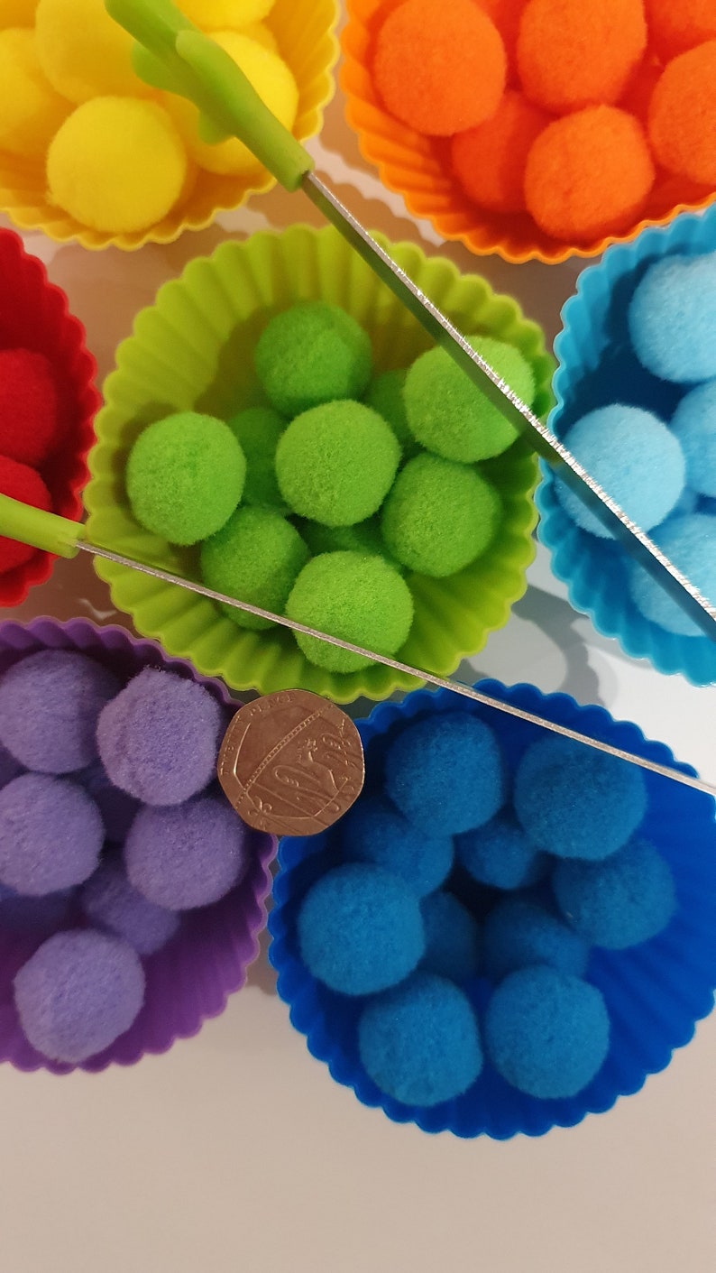 Tweezer Teaser Colour Sorting Activity - Etsy