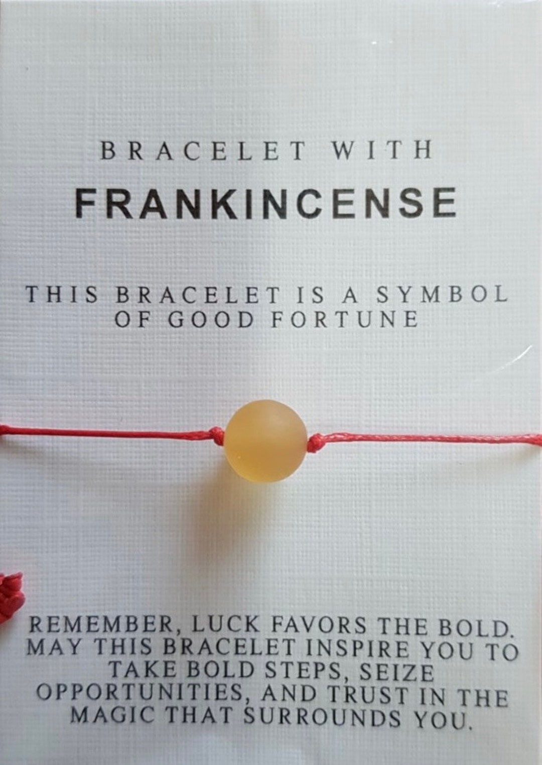 Frankincense Jewelry - Red String for Good Luck and Protection - Etsy