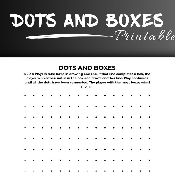 Dot Game Printable - Etsy
