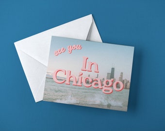 Chicago Thank You Card Chicago Skyline Chicago Stationery - Etsy