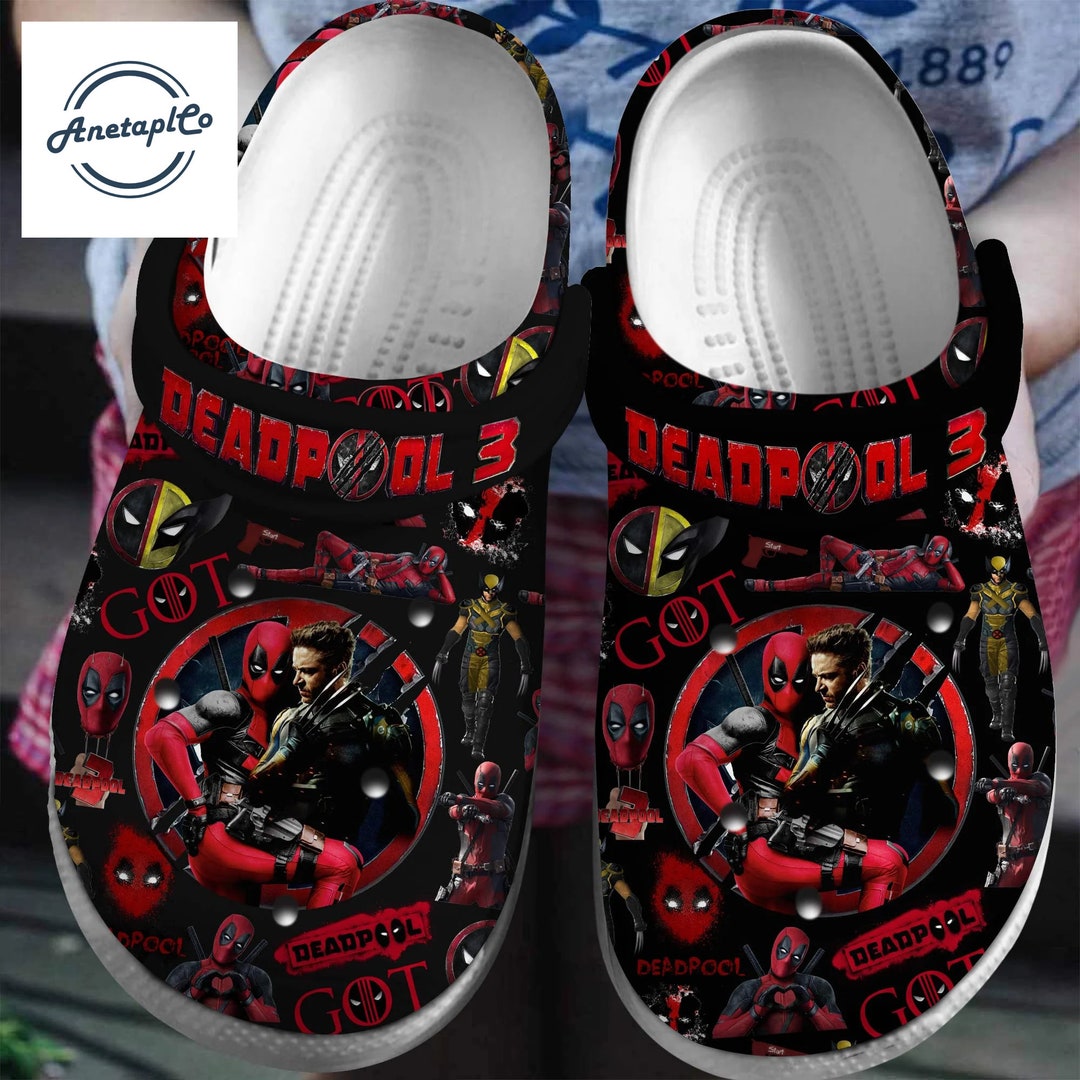 Deadpool Clogs Deadpool Mens Clogs Deadpool Superhero Crocs - Etsy