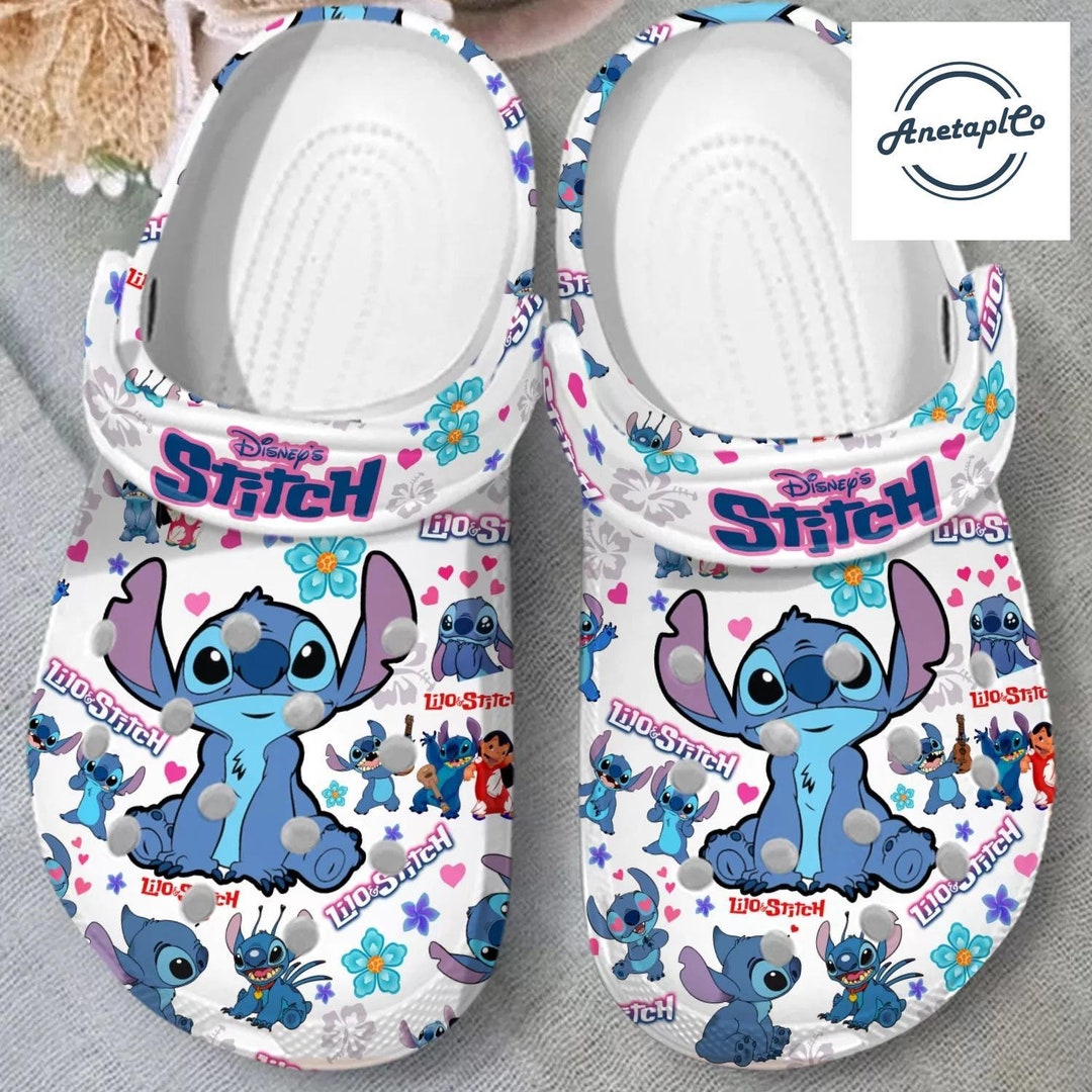 Disney Stitch Sandal Lilo & Stitch Floral Shoes Stitch - Etsy