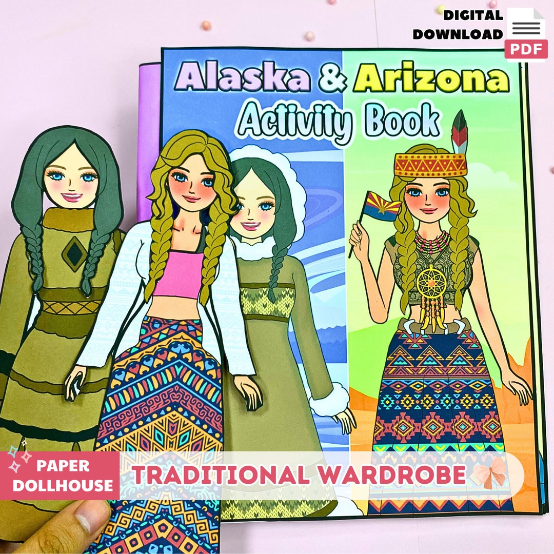 Traditional Wardrobe Printable Activity Book for Kids, Barbie Outfits ...