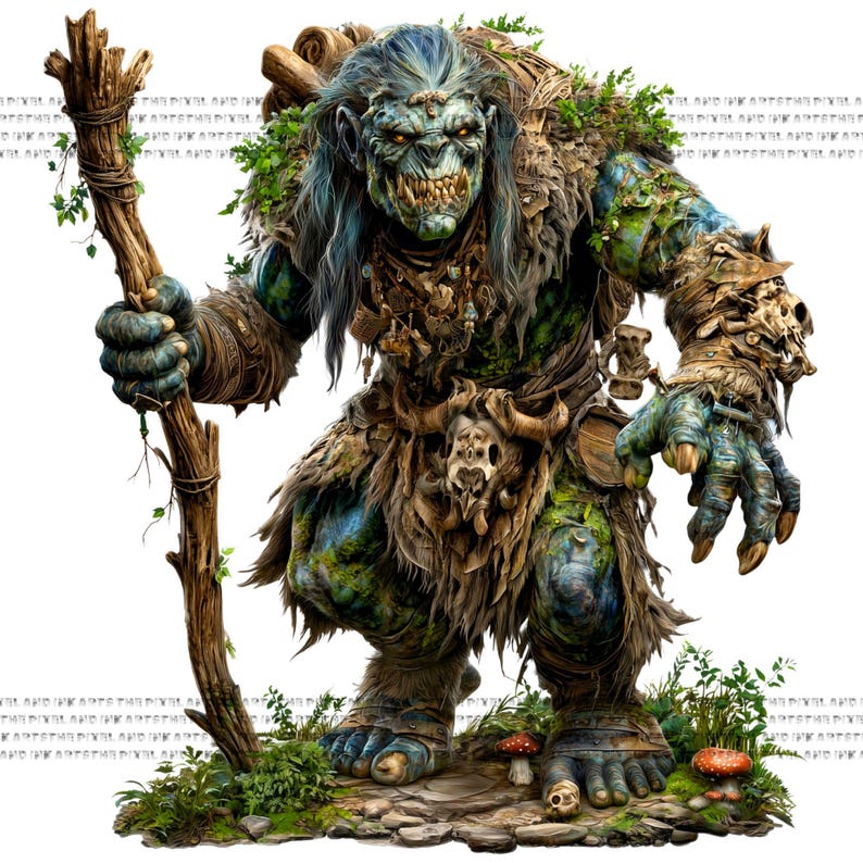 Norse Fantasy PNG Clipart Bundle – Viking Warriors, Dragons, Trolls ...