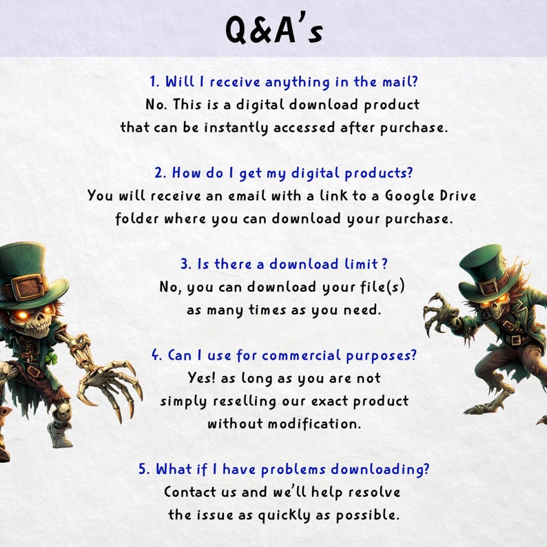 Horror Leprechaun PNG Bundle | Dark Fantasy St Patrick's Day Monster ...