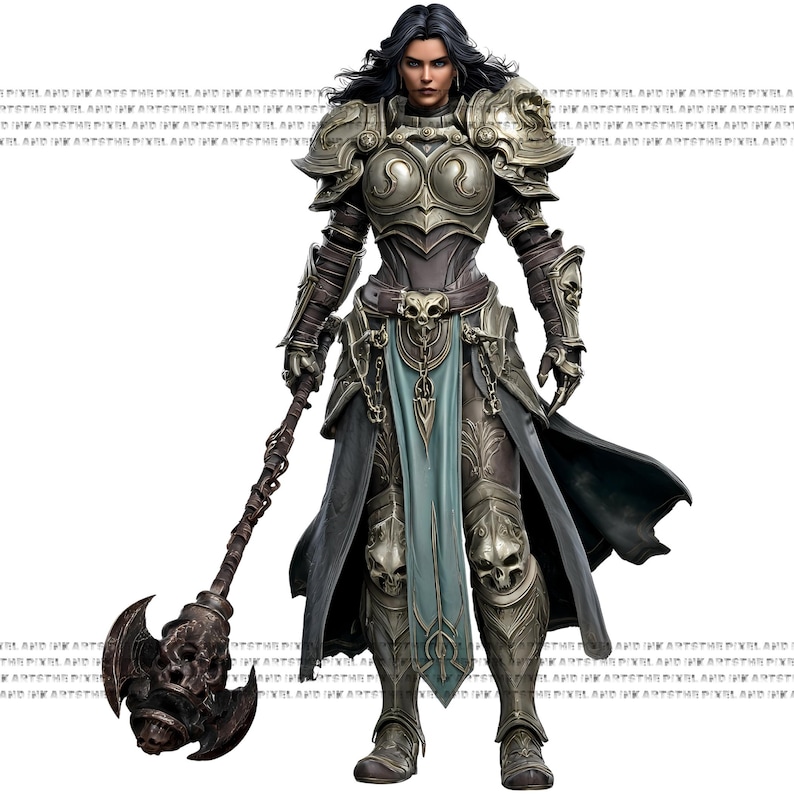 Evil Paladin Dark Fantasy Clipart Bundle | Gothic Knight DND TTRPG PNG ...