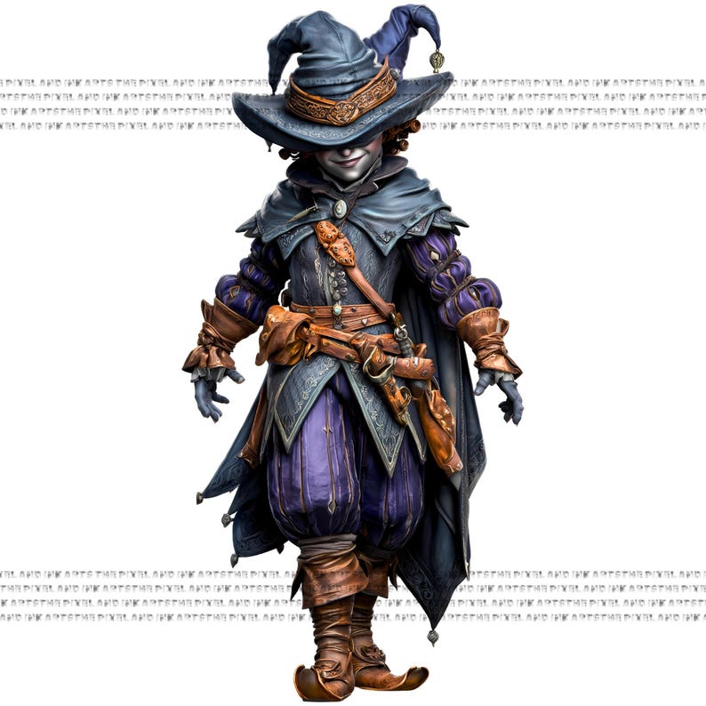 Fantasy Halfling PNG Bundle | Gnome Bard Clipart | RPG Character ...
