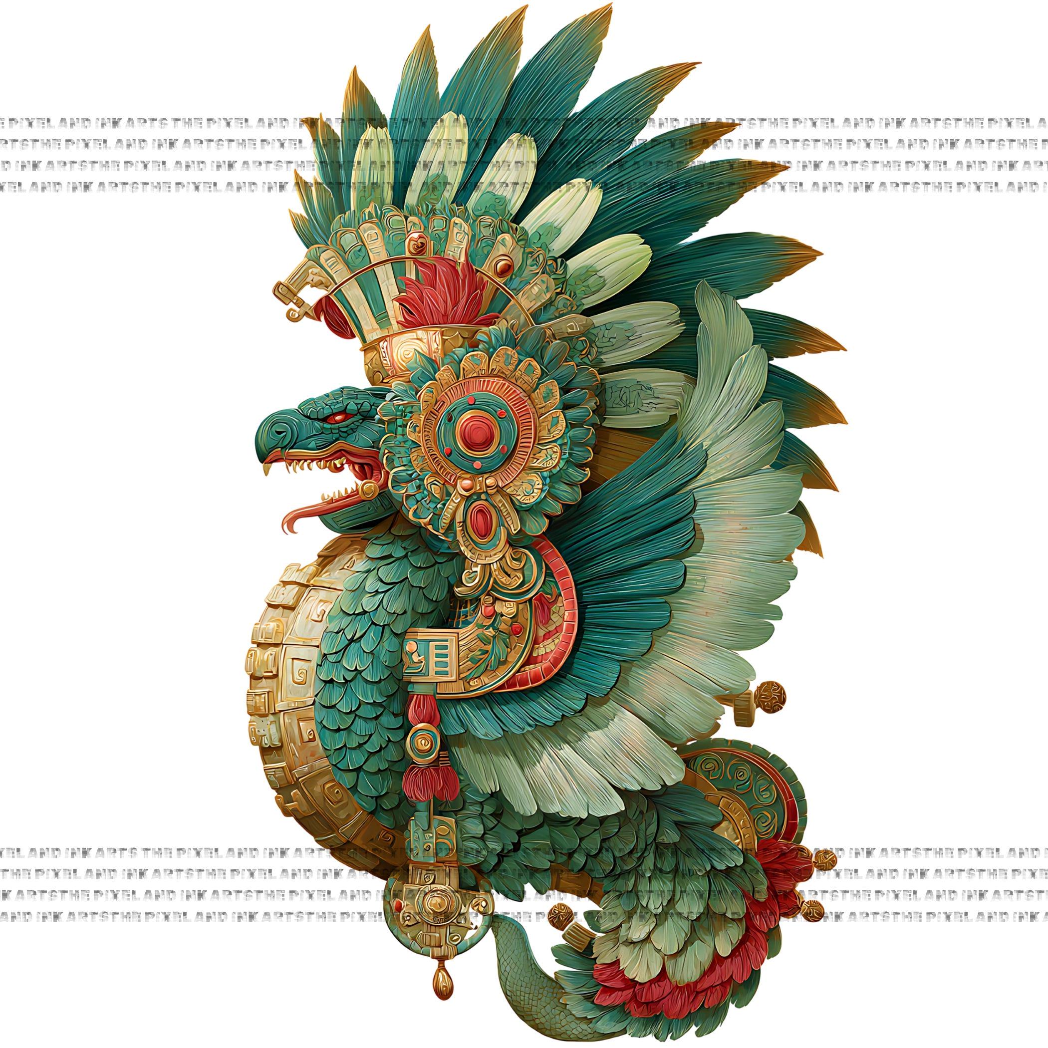 Aztec Gods PNG Bundle Quetzalcoatl Huitzilopochtli Tlaloc Xolotl Mayan ...