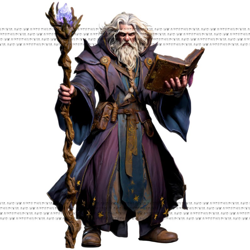 Epic Fantasy RPG Clipart Bundle | Warrior PNG | Knight Wizard Dragon ...