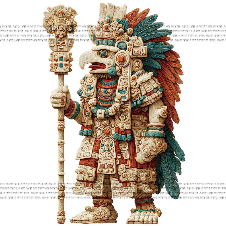 Aztec Gods PNG Bundle Quetzalcoatl Huitzilopochtli Tlaloc Xolotl Mayan ...