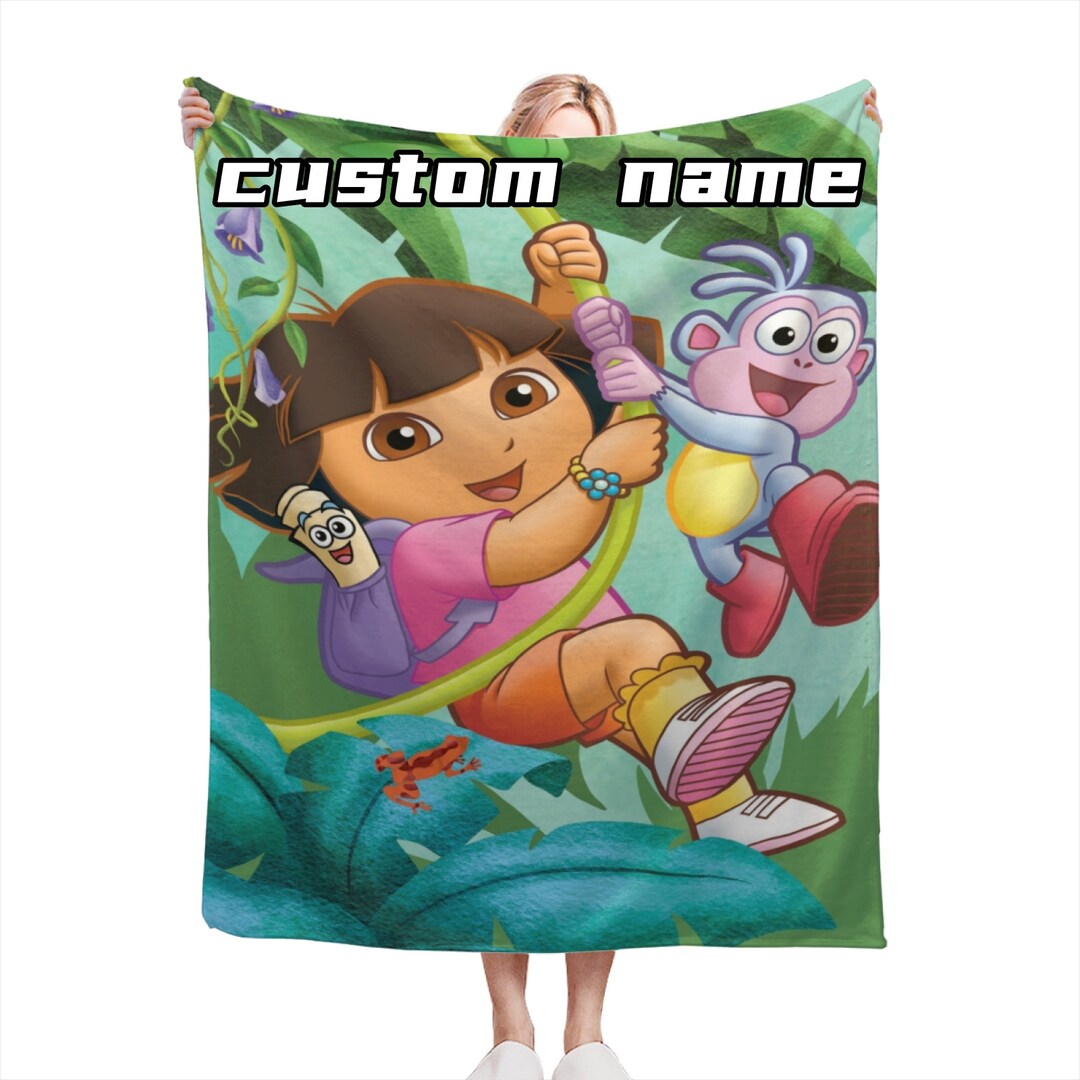 Custom Name Dora the Explorer Blanket Personalized Throw - Etsy