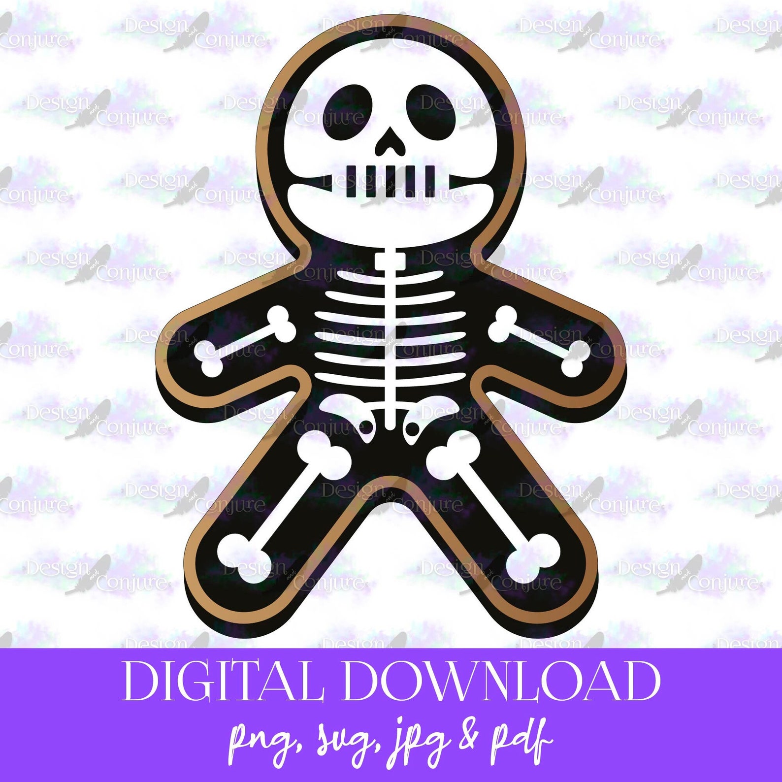 Gingerbread Bones/skeleton - Digital Download - Png, Svg, Jpg & Pdf - Etsy