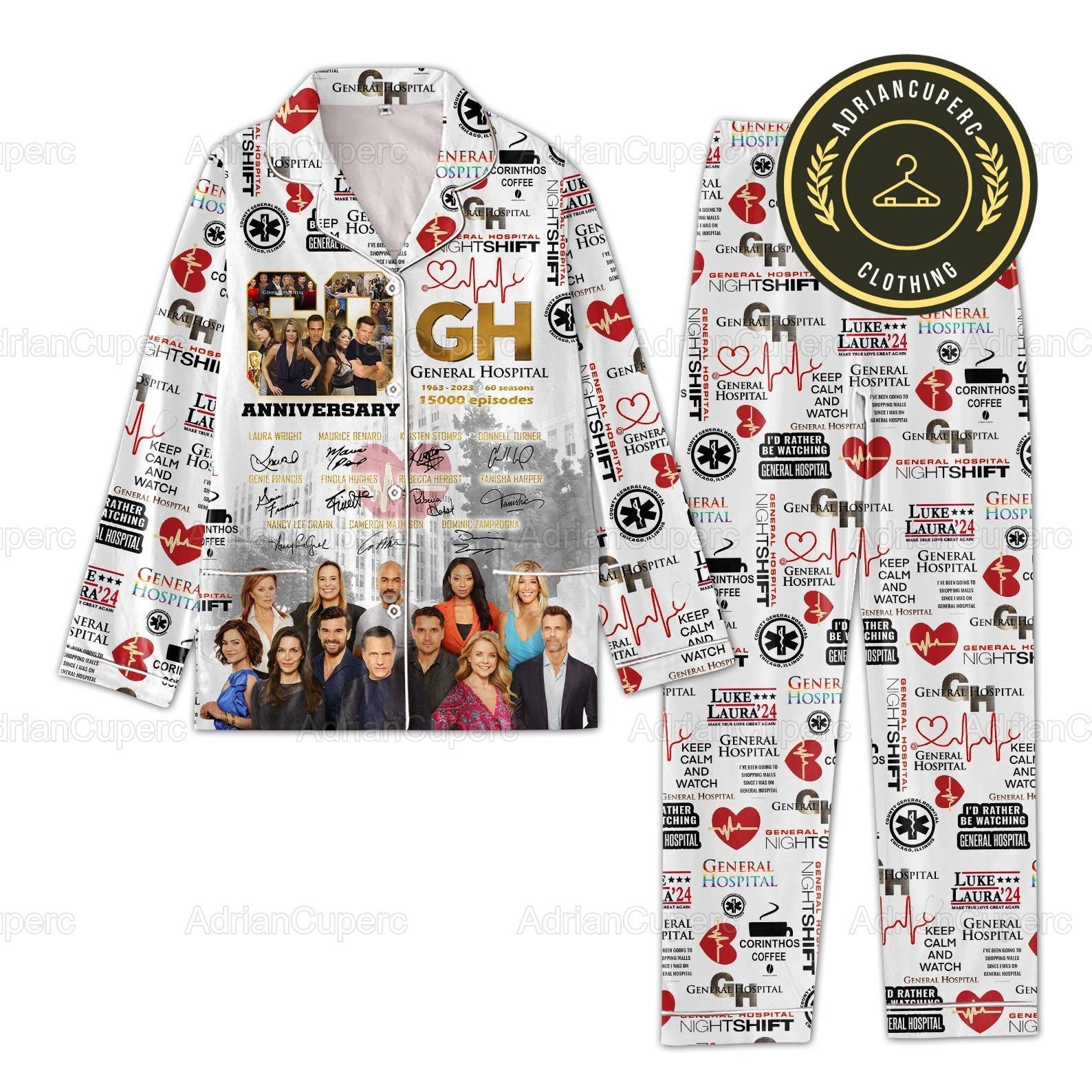 General Hospital Night Shift Pajamas Set, Tv Shows Women's Pajamas ...