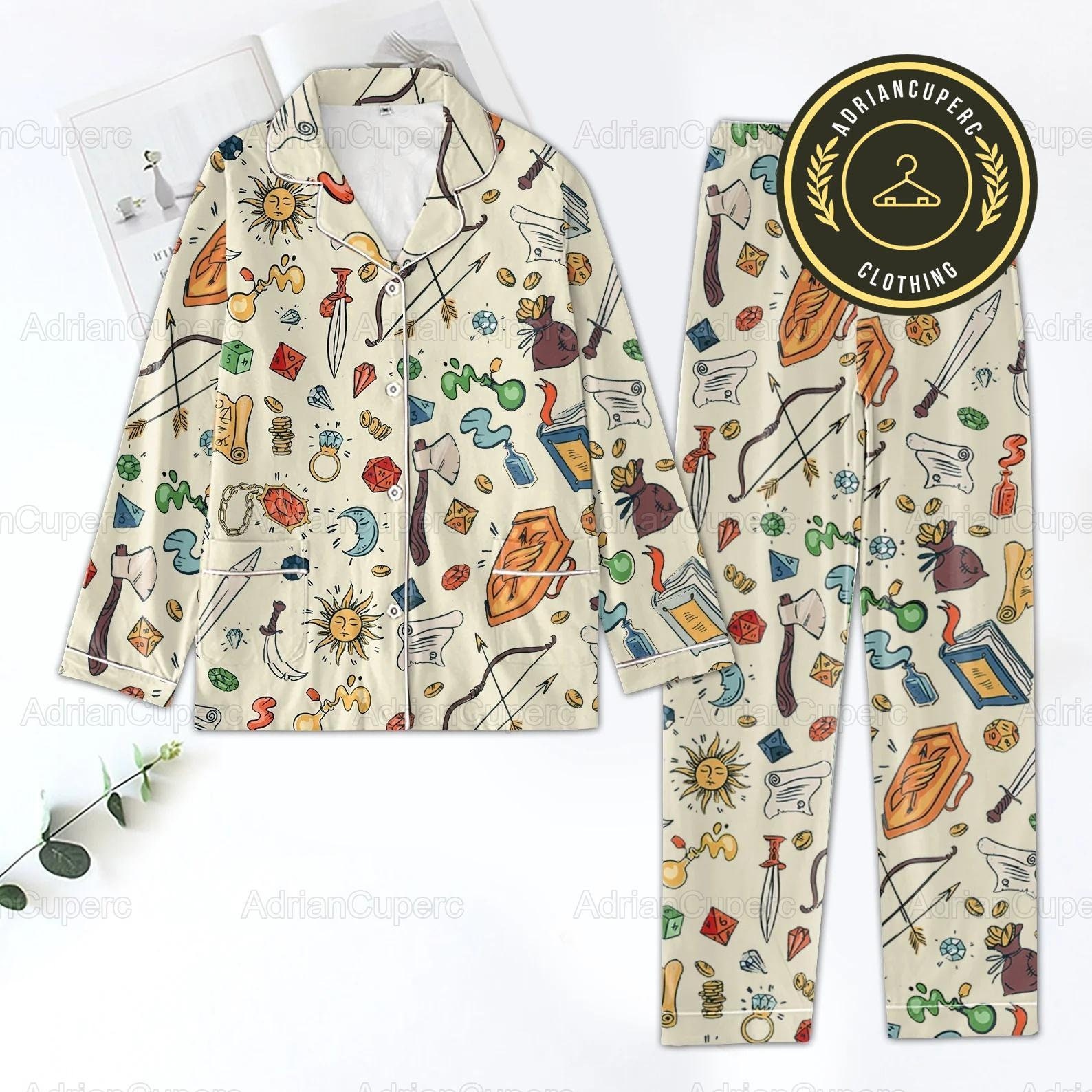 Christmas Dungeons And Dragons Pajamas Set, DnD Pajamas sold by Brian ...