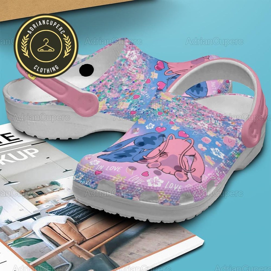 Ohana Stitch and Angel Shoes, Disney Stitch and Angel Sandals, Stitch ...