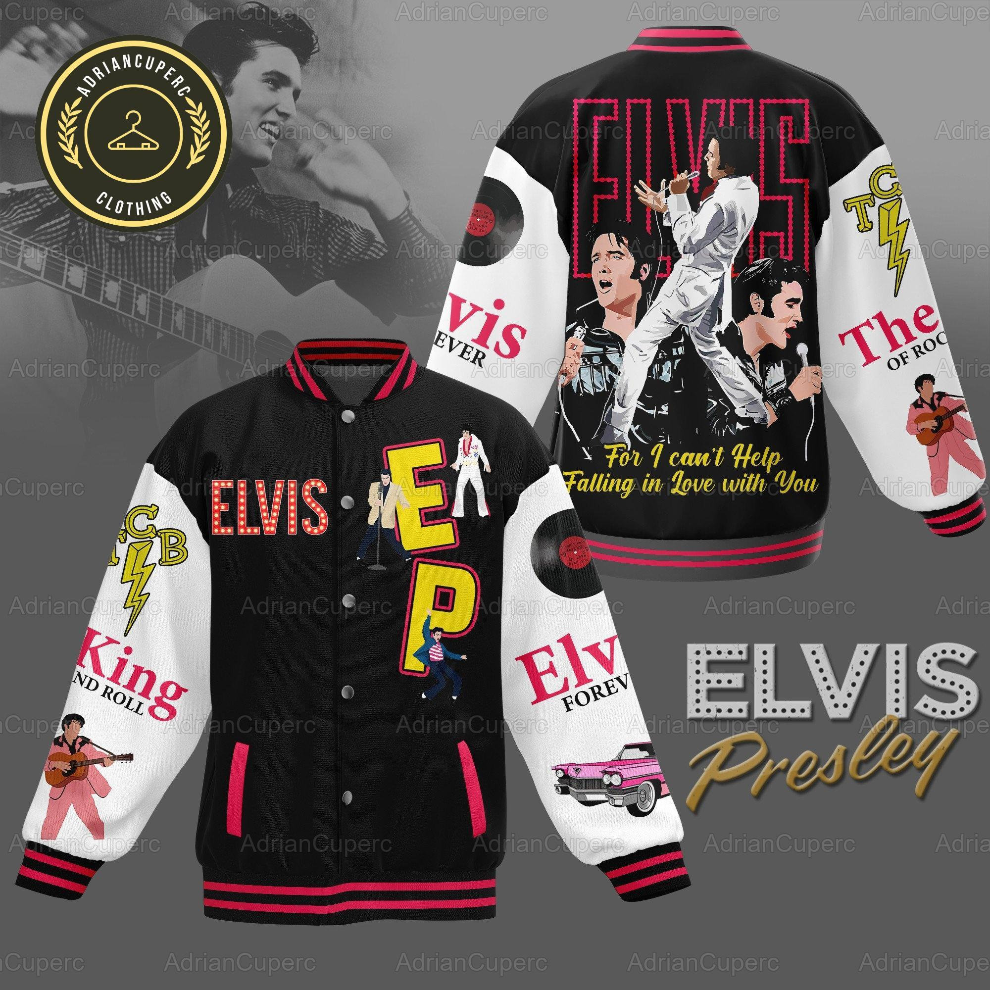 Elvis Presley Baseball Jacket, Elvis Presley Mens Jacket sold by Shell ...