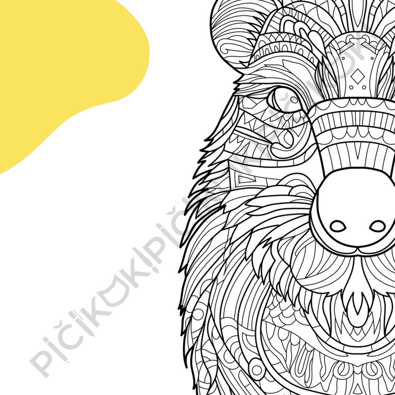 Capybara Mandala Coloring Page · Meditation, Stress Relief, Relaxation ...