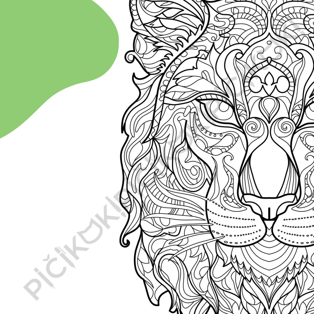 Tiger Mandala Coloring Page · Meditation, Stress Relief, Relaxation ...