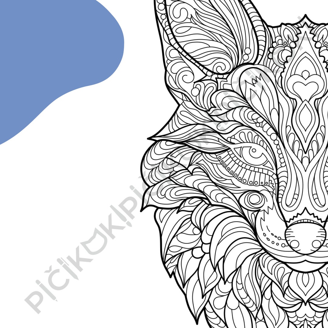 Fox Mandala Coloring Page · Meditation, Stress Relief, Relaxation ...