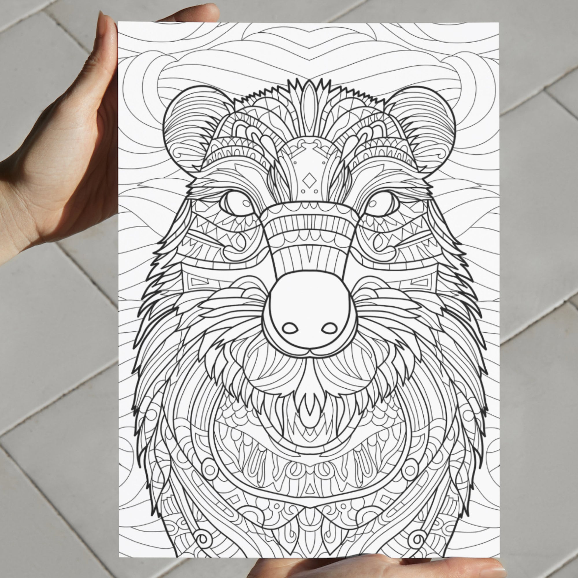 Capybara Mandala Coloring Page · Meditation, Stress Relief, Relaxation ...