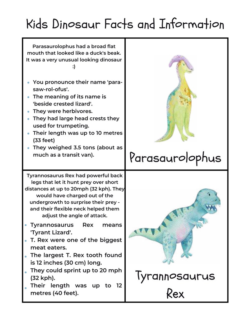 Dinosaur Pre-school Printable Pack. Children's Activities. Summer ...