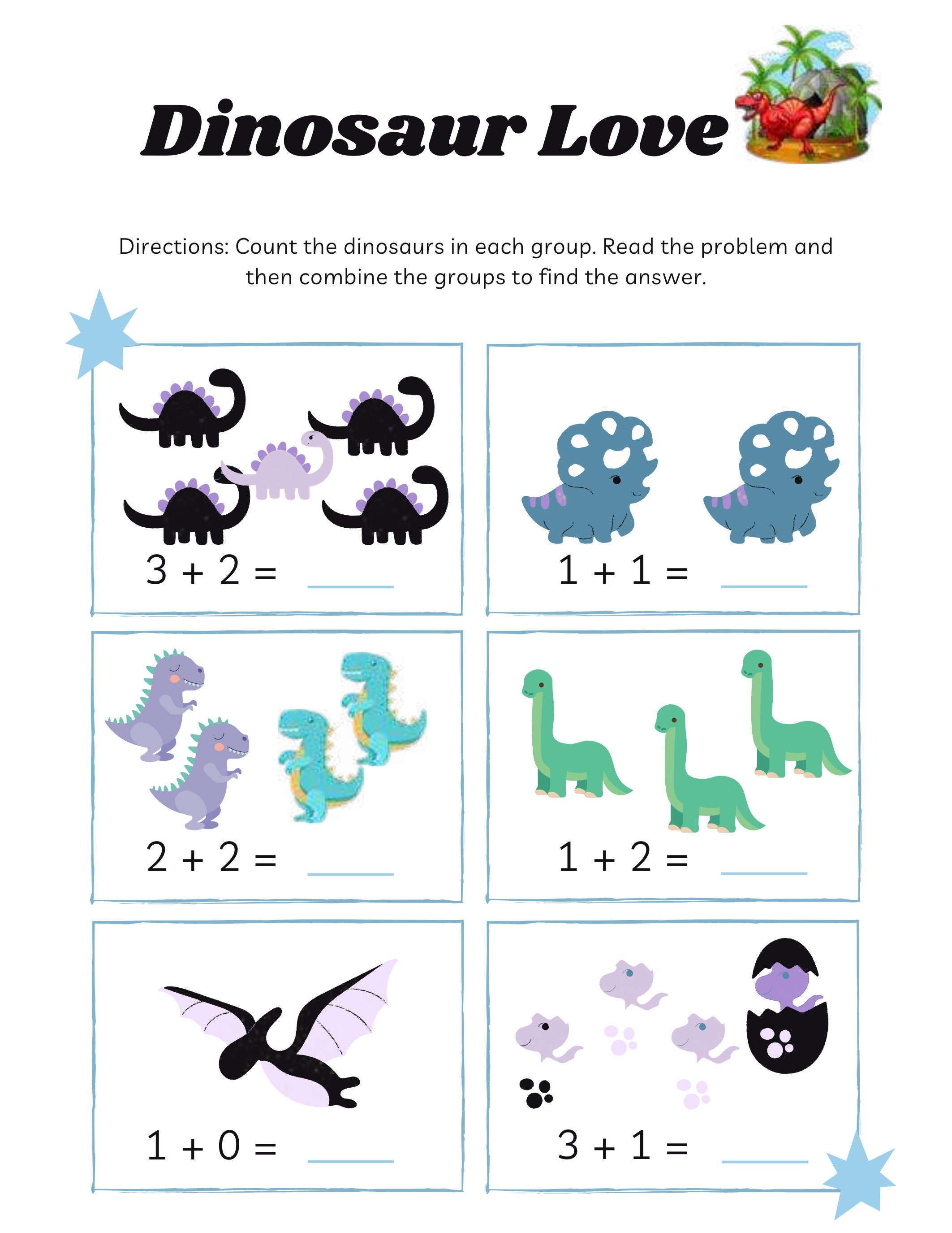 Dinosaur Pre-school Printable Pack. Children's Activities. Summer ...