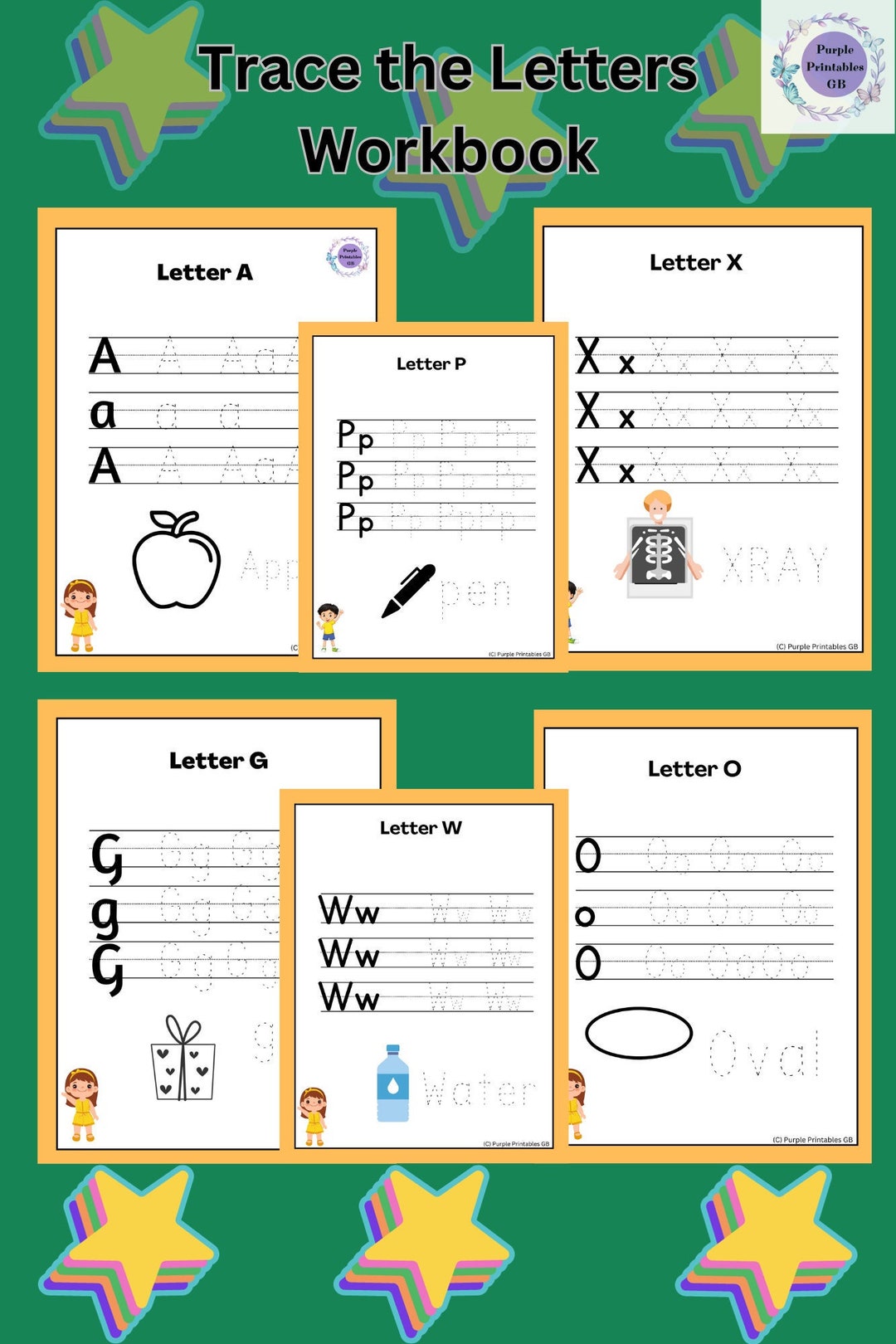 ABC Tracing Letters Worksheets. Easy-to-use, NO PREP, Work on Writing ...