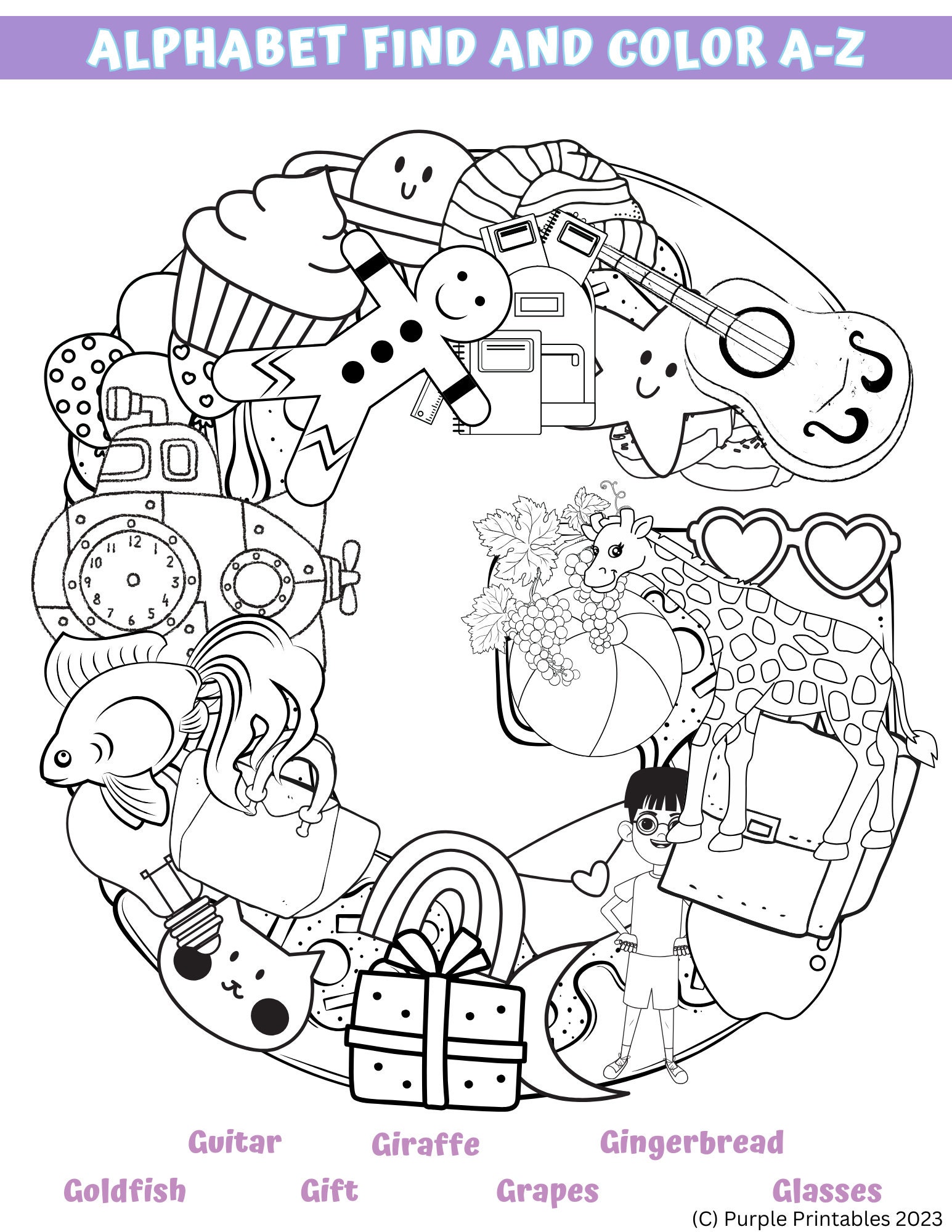 Alphabet Colouring Pages. Find the Words. Suitable for All Ages. Home ...