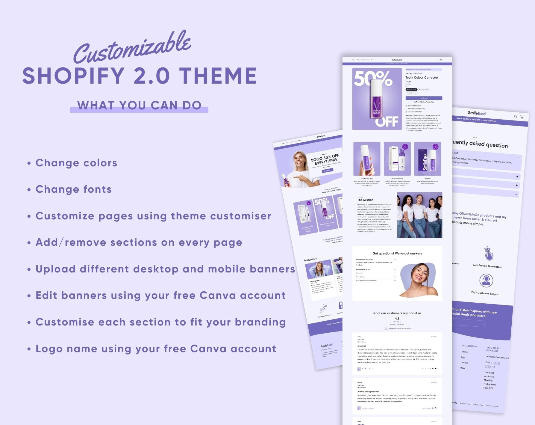 Plantilla de tema de Shopify, sitio web mínimo de Shopify, diseño de ...
