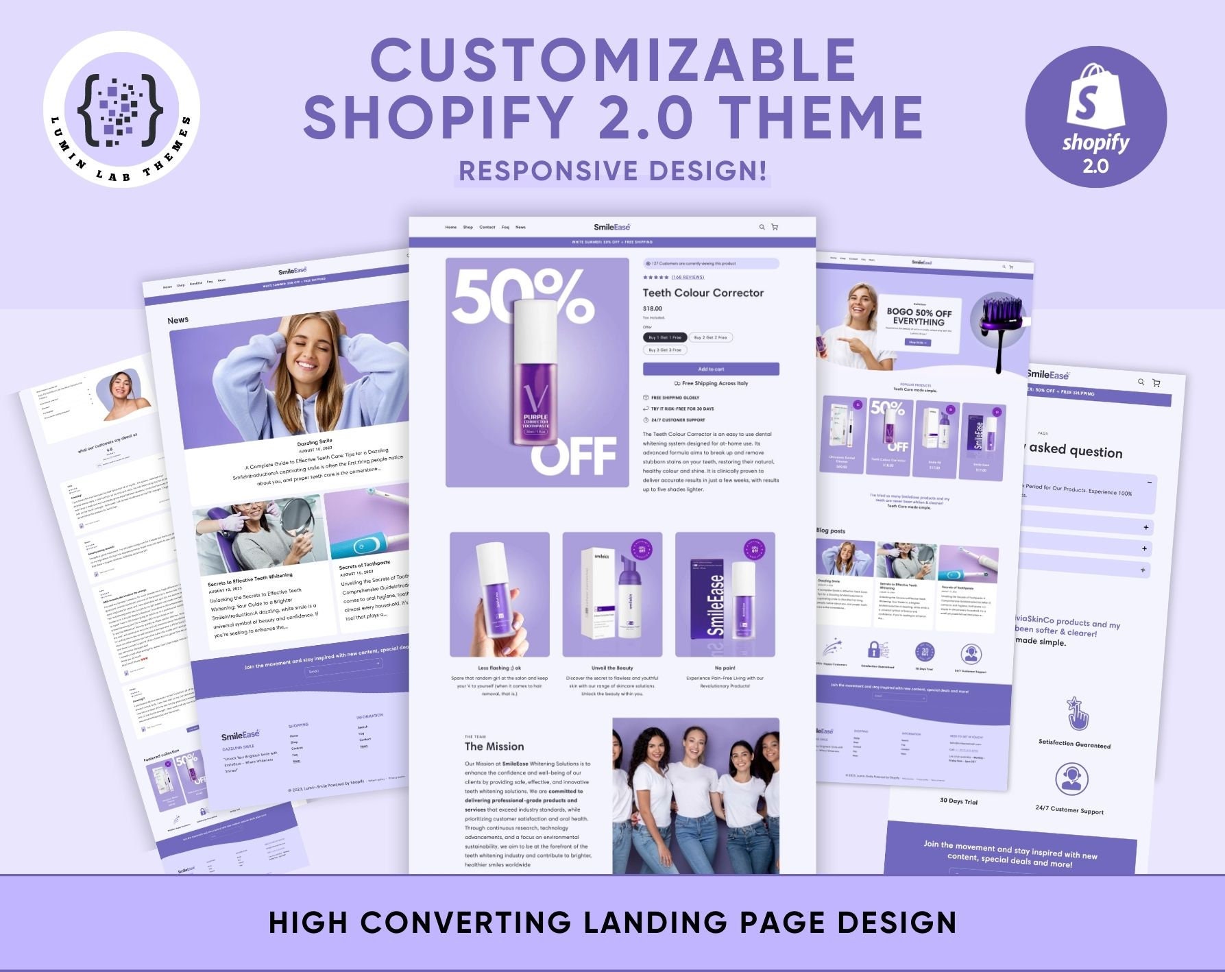 Plantilla de tema de Shopify, sitio web mínimo de Shopify, diseño de ...