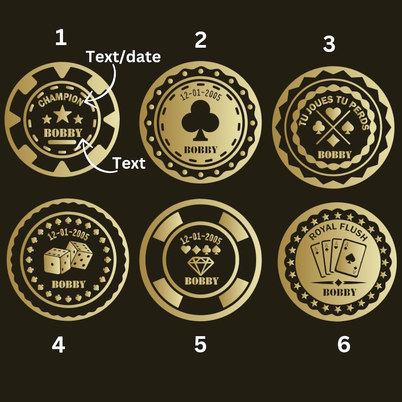 Engraved Metal Poker Chip - Personalized Poker Chip - Personalized ...