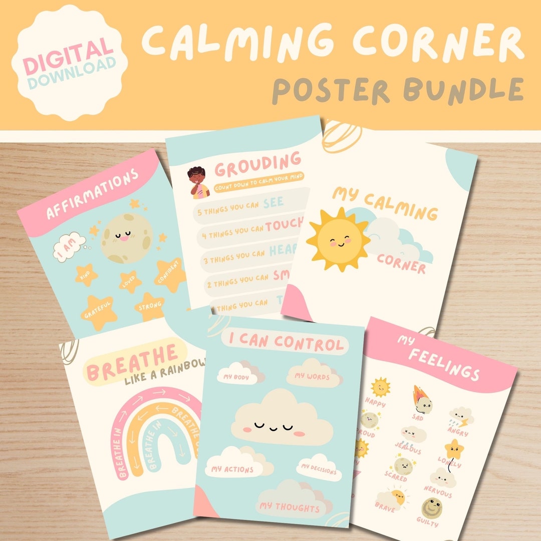 Digital Calming Corner Poster Bundle - Etsy