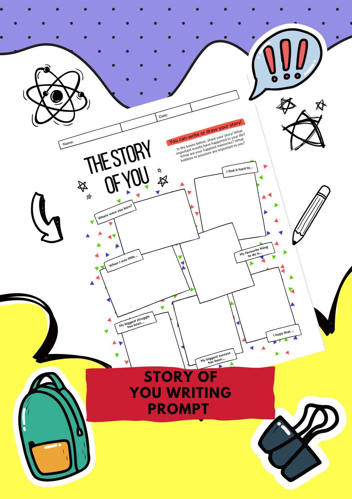 All About Me School Project Printable PDF Education - Etsy