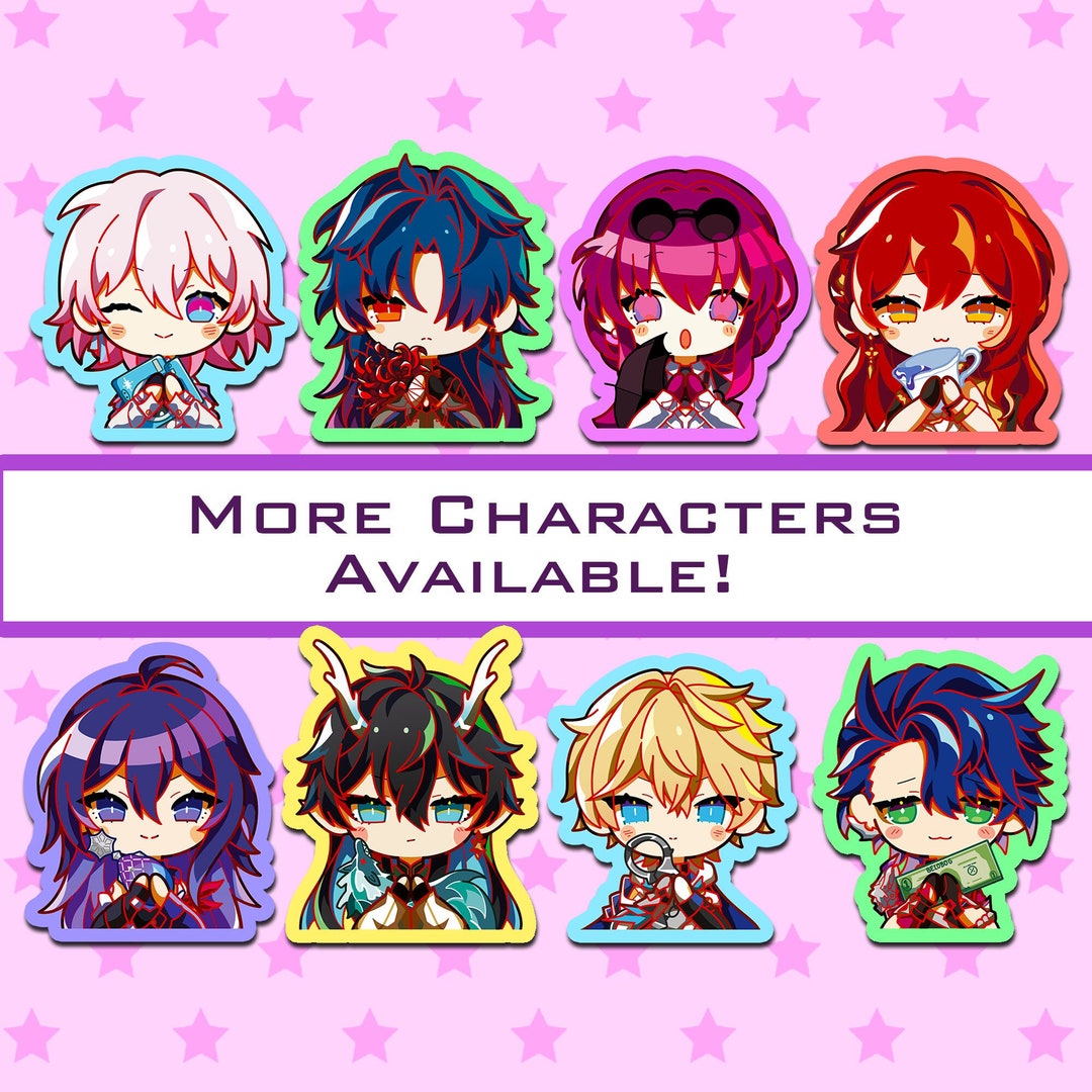 Gacha Stickers Random Honkai HSR Star Rail, Kafka, Himeko, March 7th ...