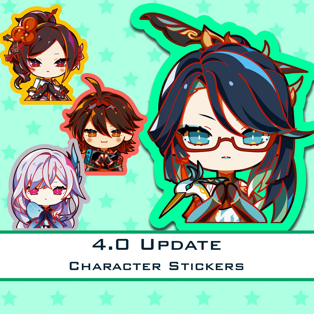 4.0 Vinyl Stickers Genshin Impact Update 4.0 Lantern Rite Xianyun Cloud ...