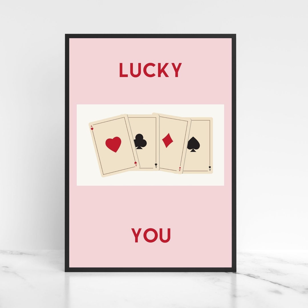 Lucky You Wall Art Funky Wall Art Trendy Printable YK2 Print Lucky You ...