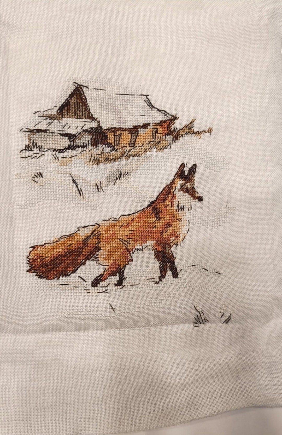 Fox Cross Stitch Pattern PDF Vintage Sketch PRINTABLE Chart Red Fox ...