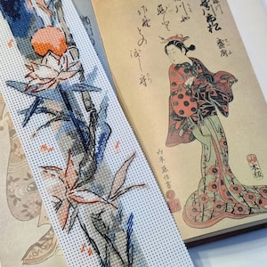 Chinese Bookmark Cross Stitch Pattern: Floral Asian Decor (PDF) - Etsy