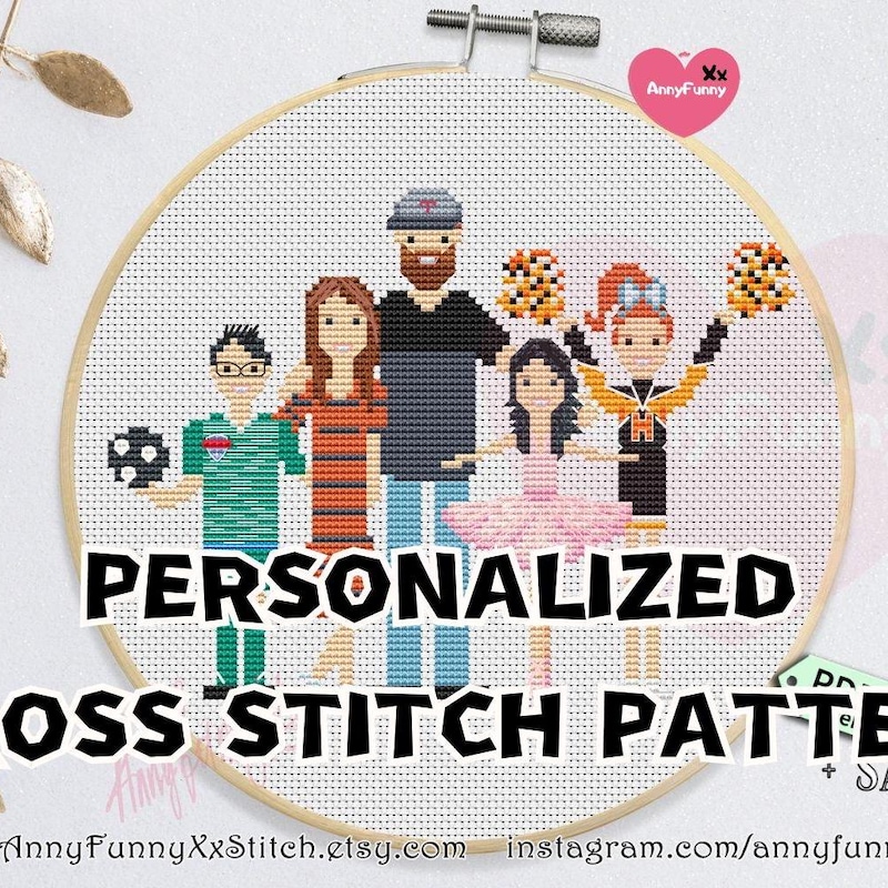 Cross Stitch Family Pattern - Etsy