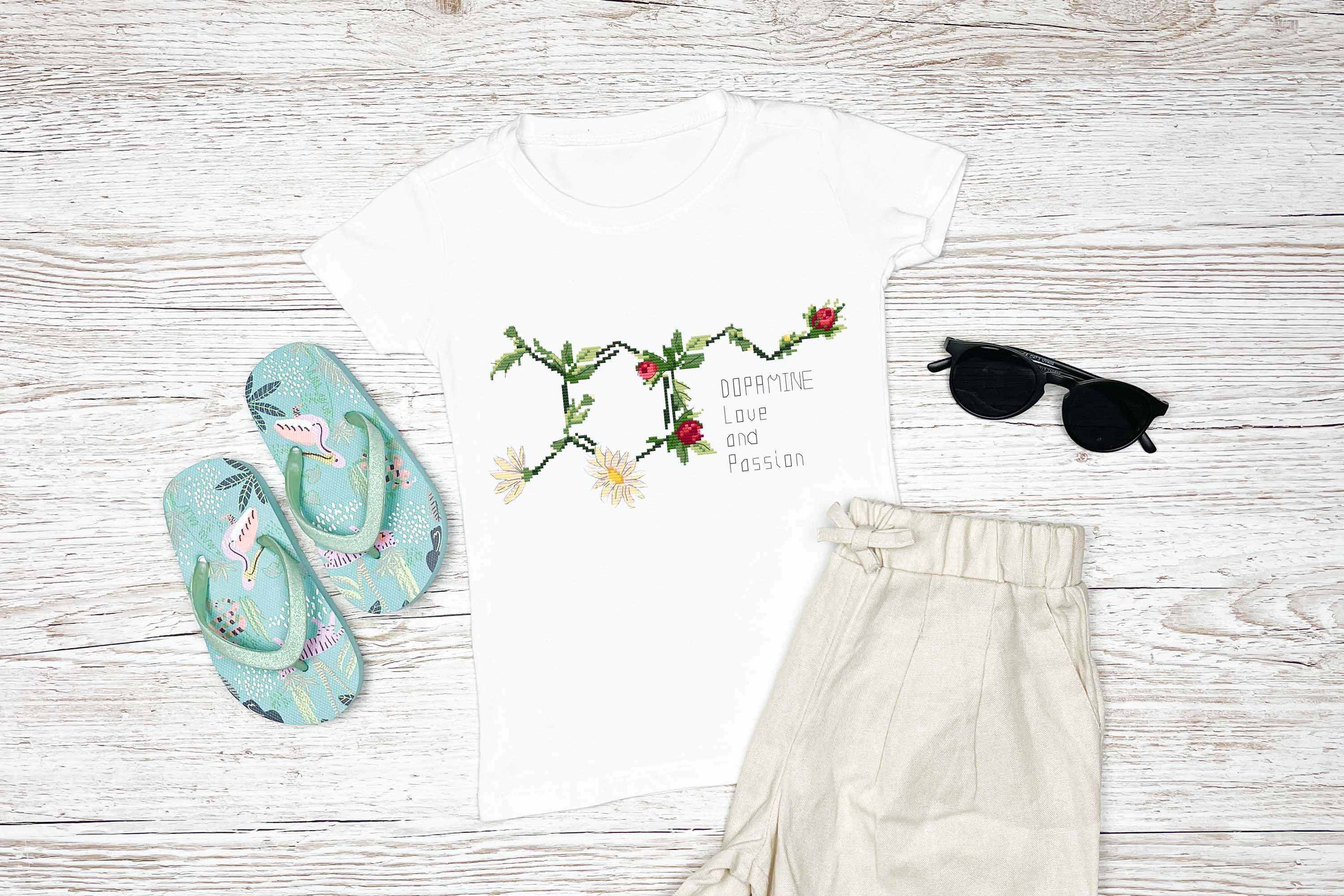 Dopamine Molecule Cross Stitch Pattern PDF, Love and Passion Happiness ...